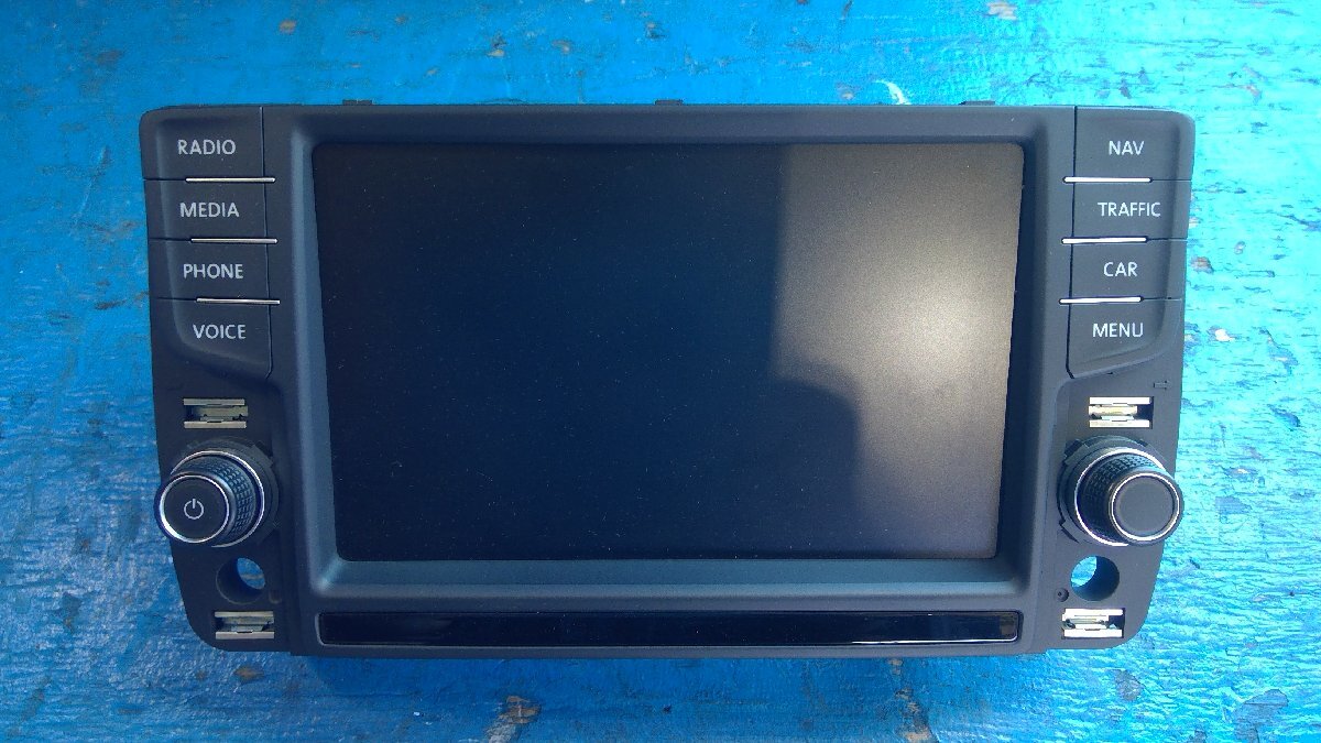 【やや傷や汚れあり】(S) フォルクスワーゲン VW ゴルフ AUCPT 2014年 純正ナビユニット モニター ETC セット 動作確認済 CD フルセグ Bluetooth オーディオの ...