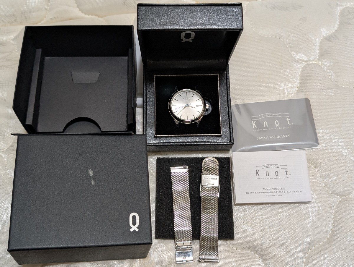【目立った傷や汚れなし】☆稼働品☆ Knot ノット AT-38SVWH1 腕時計 自動巻き メンズ ホワイト 白/1円〜の落札情報詳細 - Yahoo!オークション落札価格検索 オークフリー