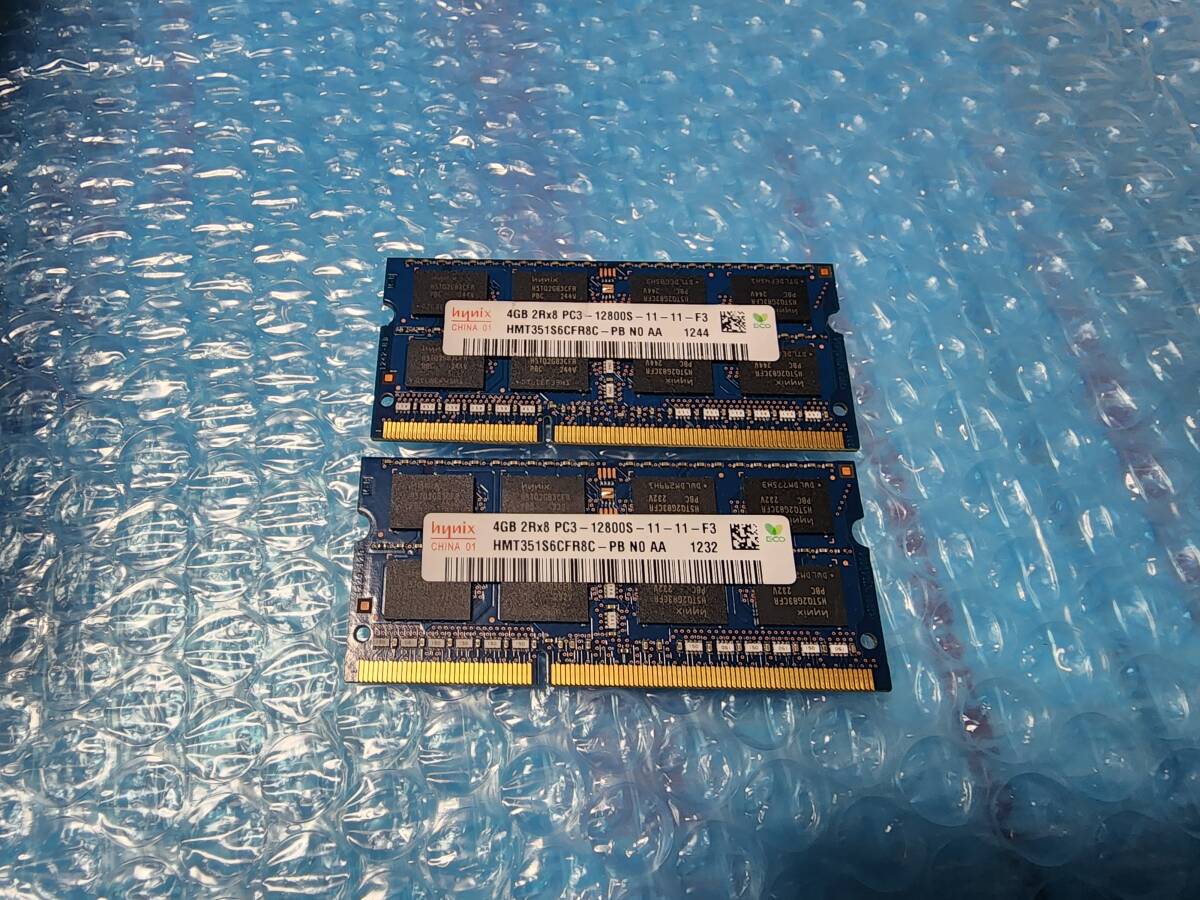 【やや傷や汚れあり】即決 hynix製 DDR3 4GB×2枚 合計8GB PC3-12800S PC3-8500S互換 PC3-10600S互換 SO-DIMM 送料140円～の落札情報詳細 ...