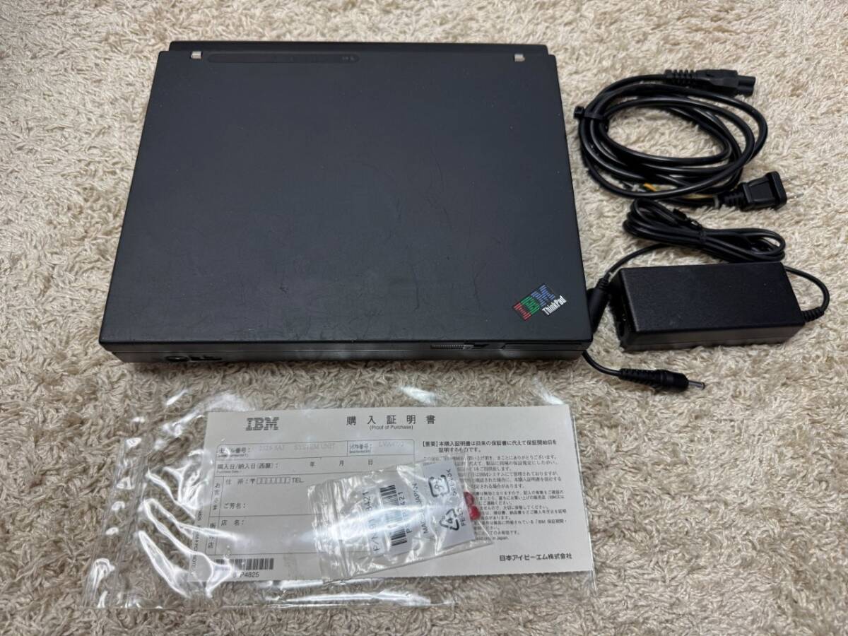 【傷や汚れあり】 IBM ThinkPad s30 (改) ミラージュブラック with Full Day バッテリー/純正CD-ROM ...