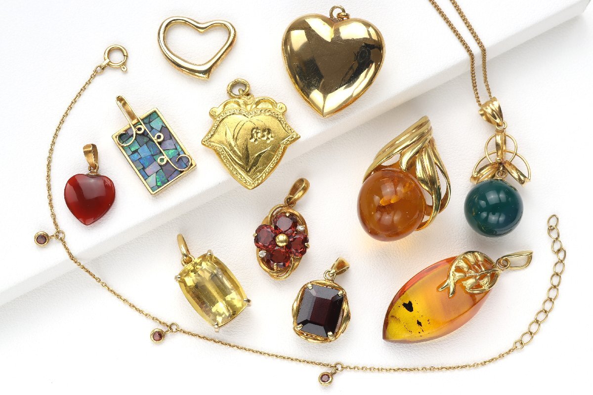 【傷や汚れあり】おたからや K18刻印・K24相当品 ジュエリー 12点《約34g》石付き,地金製品,天然石含む【B-B58564】の落札情報詳細 - Yahoo!オークション落札価格検索 ...