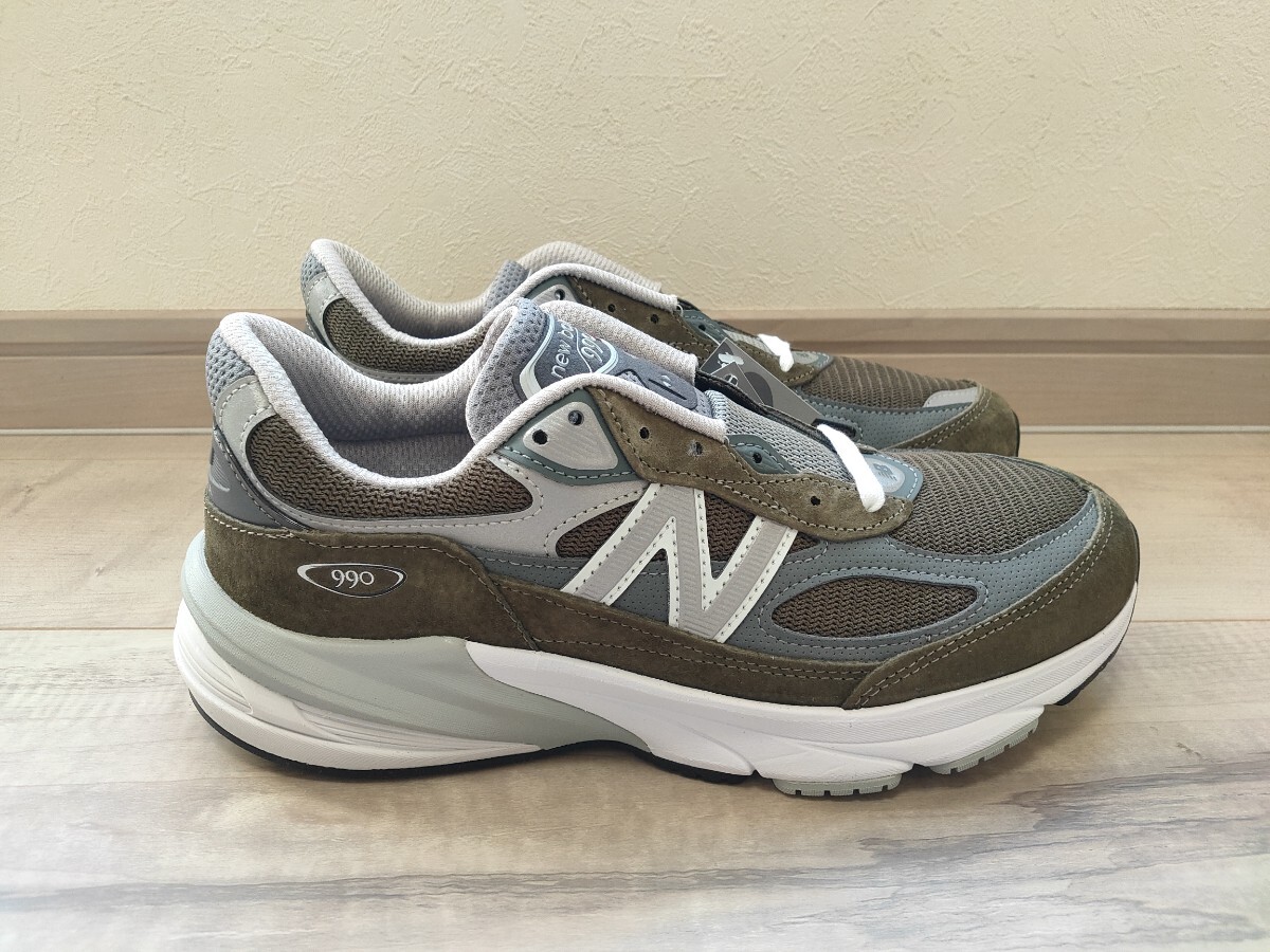 【未使用】27.5cm 新品 NEW BALANCE ニューバランス U990OG6 990V6 M990 アメリカ製 USA製 オリーブ ...