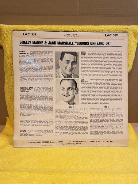 【目立った傷や汚れなし】Shelly Manne & Jack Marshall ? Sounds Unheard Of!の落札情報詳細 ...