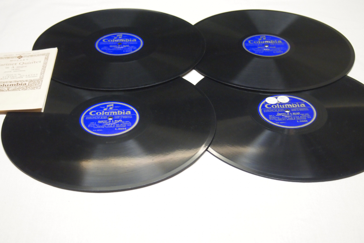 【傷や汚れあり】英Colombia12インチSP盤4枚組 モーツァルト「クラリネット五重奏曲イ長調K.581」チャールス・ドレイパー(cla) レナー四重奏団 L2252-5の落札情報詳細 ...