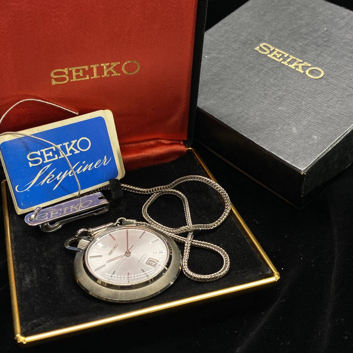 【やや傷や汚れあり】1円～ 6T5072O0225 SEIKO セイコー Skyliner スカイライナー 懐中時計 デイト 6102‐0010 手巻き SS 稼働OKの落札情報詳細 ...