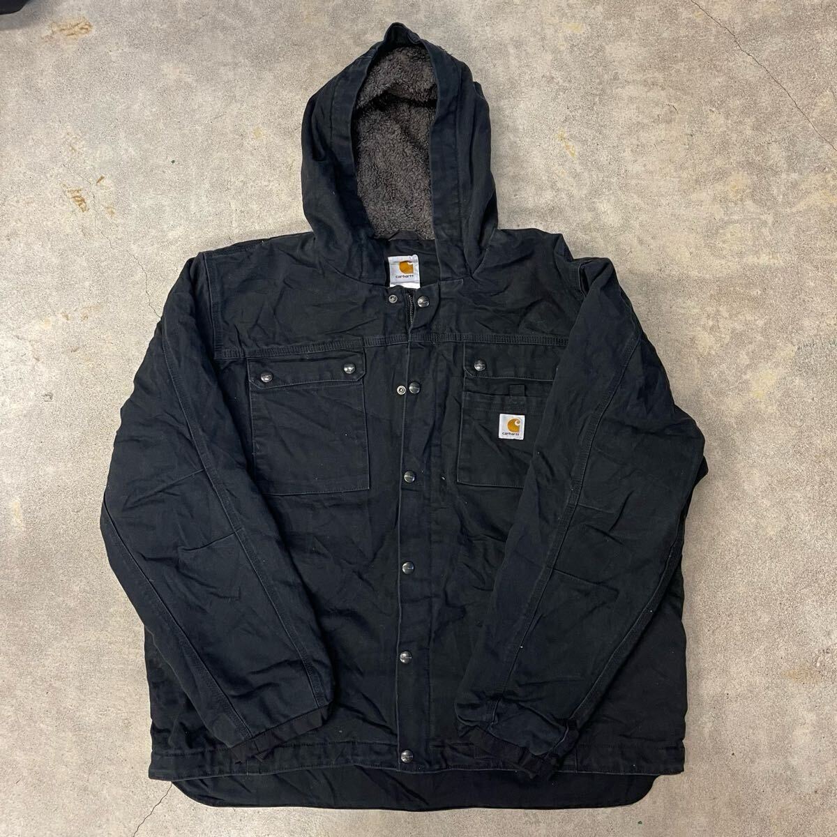 【目立った傷や汚れなし】USA製 Carhartt Duck Jacket ブラック サイズXXL カーハート ダック ジャケット 内ボアの落札情報詳細 - Yahoo!オークション落札価格 ...