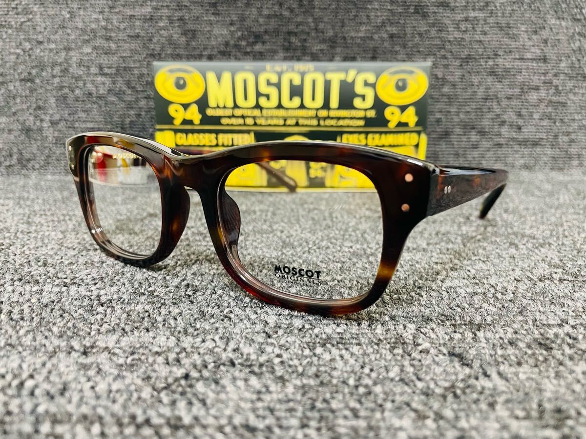 【未使用】【MOSCOT】モスコット GRUNYA 眼鏡フレーム 47-22-150 COL.TORTOISE 鼈甲柄 セルフレーム ボストン ...