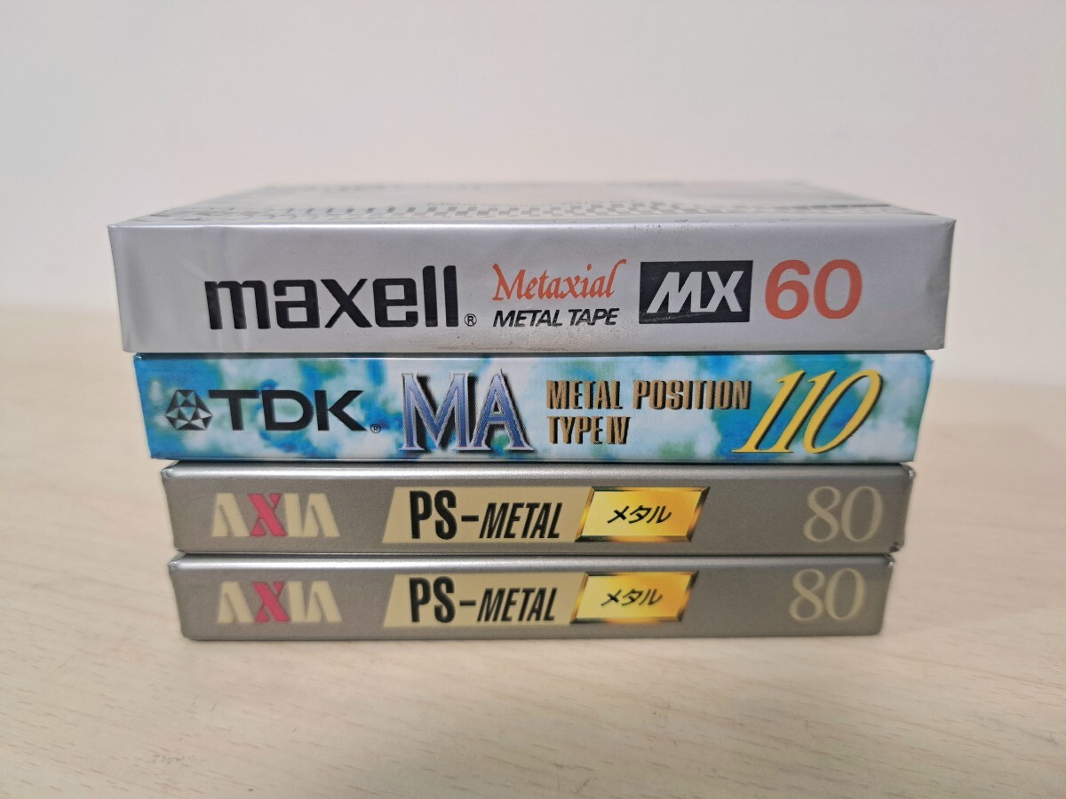 【未使用】4本/未開封品/maxell TDK AXIA/METAL メタル/MX60 MA110 PS80/カセットテープの落札情報詳細 ...