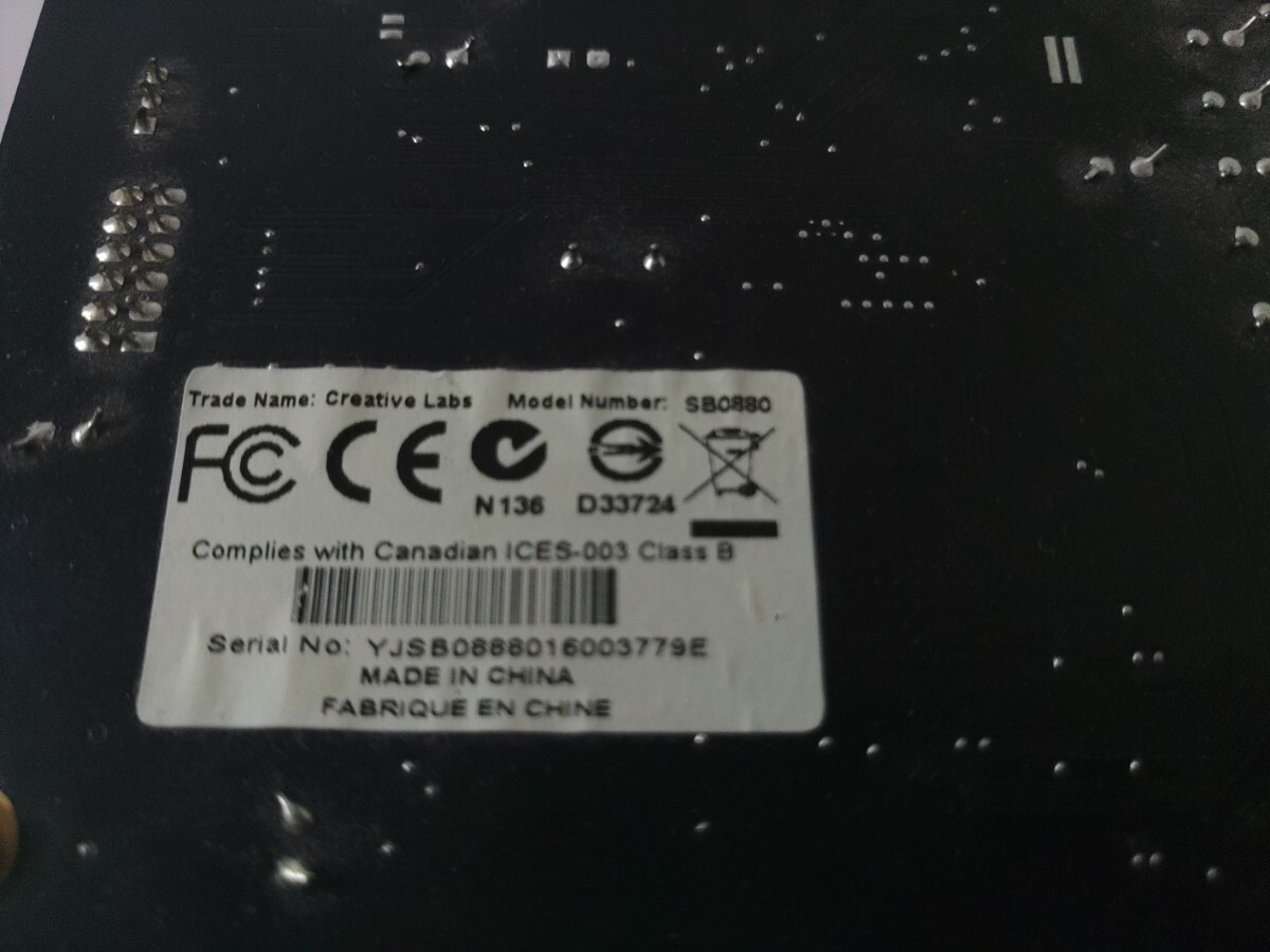 【やや傷や汚れあり】Creative Labs X-Fi SB0880 Sound Blaster Titanium サウンドカードの落札情報 ...