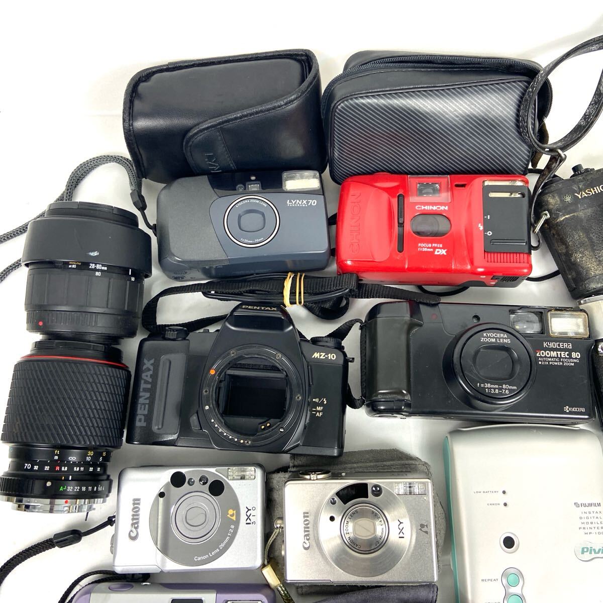 【全体的に状態が悪い】フィルムカメラ カメラ レンズ ジャンク まとめ Canon キャノン MINOLTA ミノルタ CHINON PENTAX KYOCERA YASHICA ...