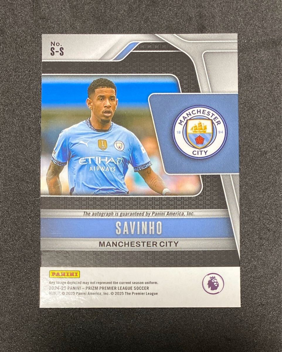 【未使用】直筆サイン Savinho, Manchester City Signatures 2024-25 Panini Prizm ...