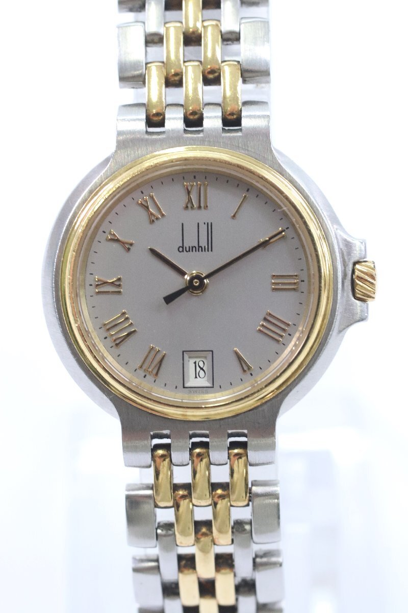 【傷や汚れあり】dunhill ダンヒル エリート WOQ クォーツ デイト コンビカラー ローマン レディース 腕時計 7733-HAの落札情報詳細 - Yahoo!オークション落札価格検索 ...