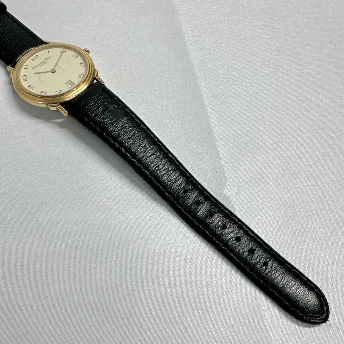 【目立った傷や汚れなし】動作確認済 稼働 Christian Dior ディオール 腕時計 45.122.2 QZ クォーツ SS/革 ゴールド文字盤の落札情報詳細 - Yahoo ...