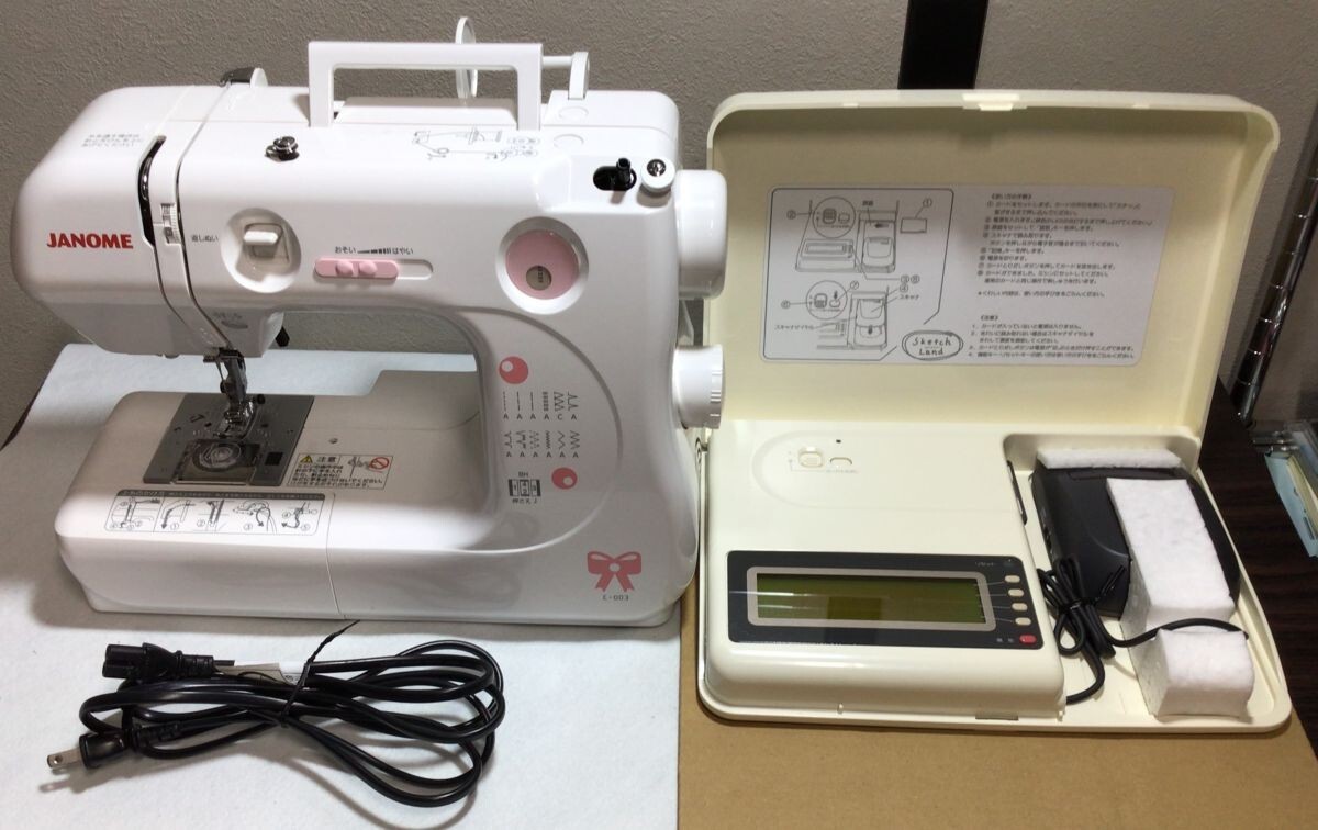 【中古】買マス262-100 【ミシン動作確認済み】JANOME コンピューターミシン E-003 663型 ジャノメミシン Sketch ...