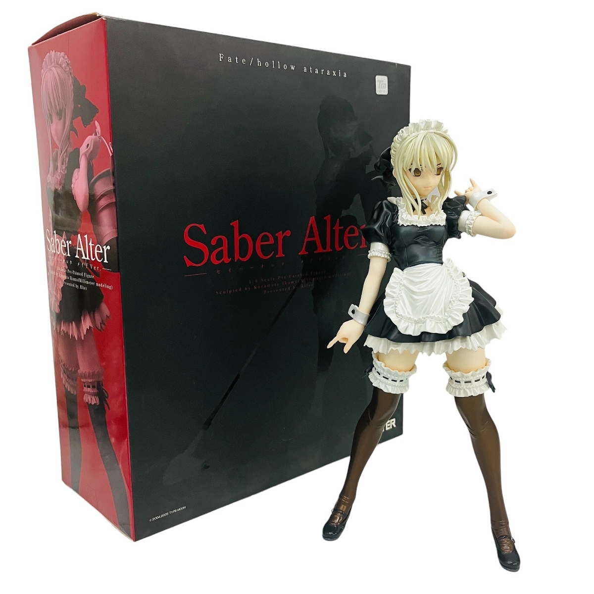 【やや傷や汚れあり】ALTER Fate hollow ataraxia Saber Alter メイド Ver. フェイト セイバー オルタ 1/6 フィギュア アルター 中古 ...