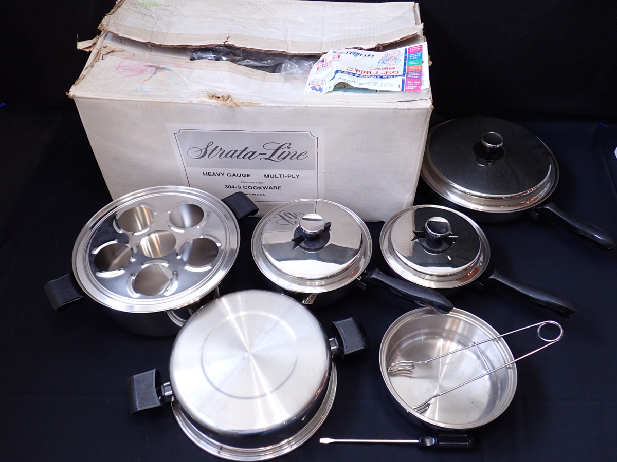 【傷や汚れあり】【Y0792】 調理器具 Strata-Line HEAVY GAUGE MULTI-PLY 304-S COOKWARE ...