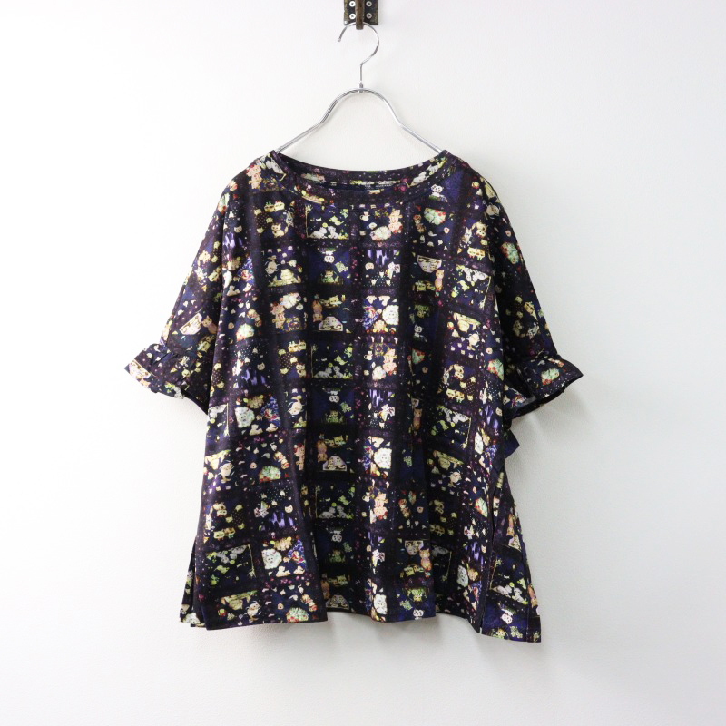 【未使用】新品 大きいサイズ ユキエモン yukiemon フランシュリッペ フレアT ねこあつめ サックス 3L/総柄 カットソー Tシャツ【2400014501179】の落札情報詳細 ...