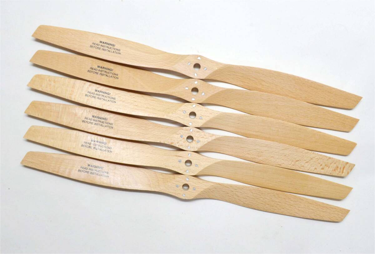 【未使用】☆彡 こんな!!!!! 木製プロペラ TOP FLITE POWER POINT 12 - 6 6本 ハブにピン有り RC Uコン ...