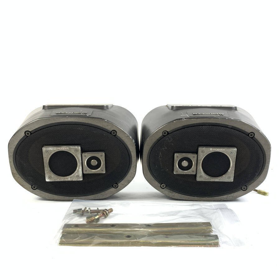 【傷や汚れあり】PIONEER パイオニア TS-V69 3WAY ペア カースピーカー 車載 カーオーディオ 取り付け金具/ビス付き 現状品 ...