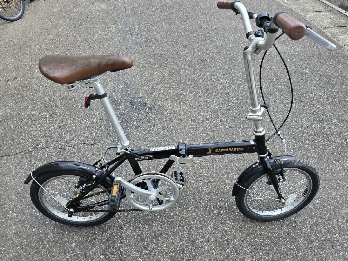 【傷や汚れあり】折りたたみ自転車 captainstag 16インチ アルミフレーム 黒 キャプテンスタッグの落札情報詳細 - Yahoo!オークション落札価格検索 オークフリー