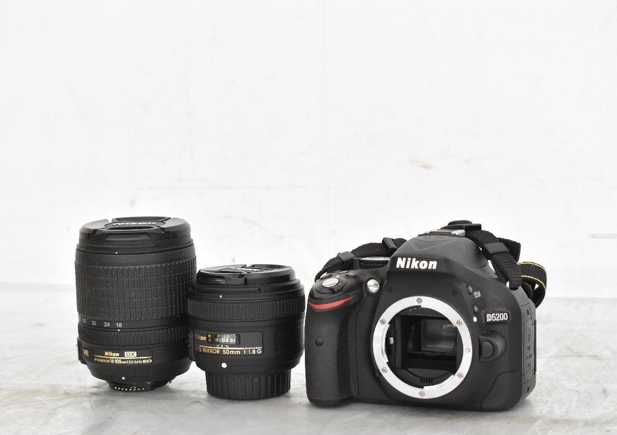 【傷や汚れあり】【 J 】432 Nikon D5200 NIKKOR 18-105mm 1:3.5-5.6G/50mm 1:1.8G デジタル一眼レフカメラ ニコン 2482520の落札情報 ...