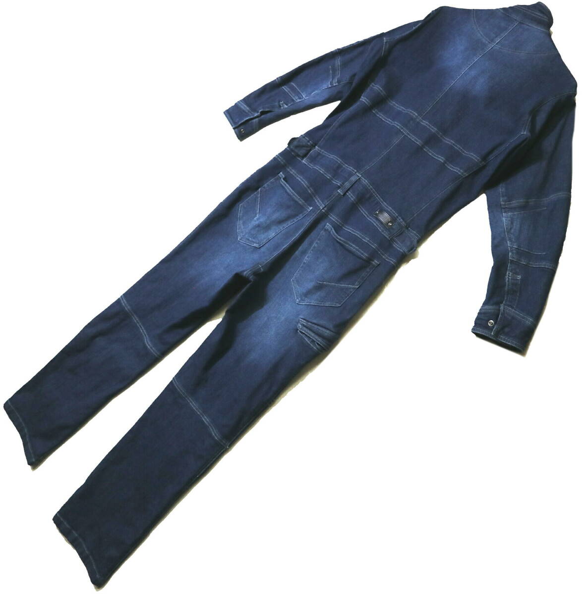 【目立った傷や汚れなし】概ね美品！ BLUE B ZB500 ストレッチデニム つなぎ Mサイズ（身長173-175センチ位、要丈上げロール ...