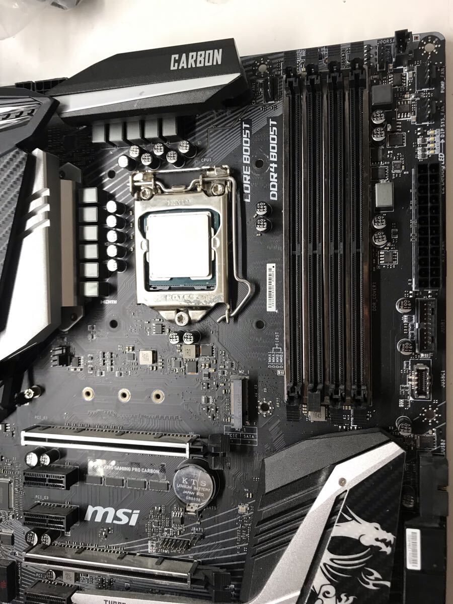 【やや傷や汚れあり】I7 9700k おまけ MSI MPG Z390 Gaming PRO Carbon LGA 1151 Intel Z390 coolermaster ブルーLED ...