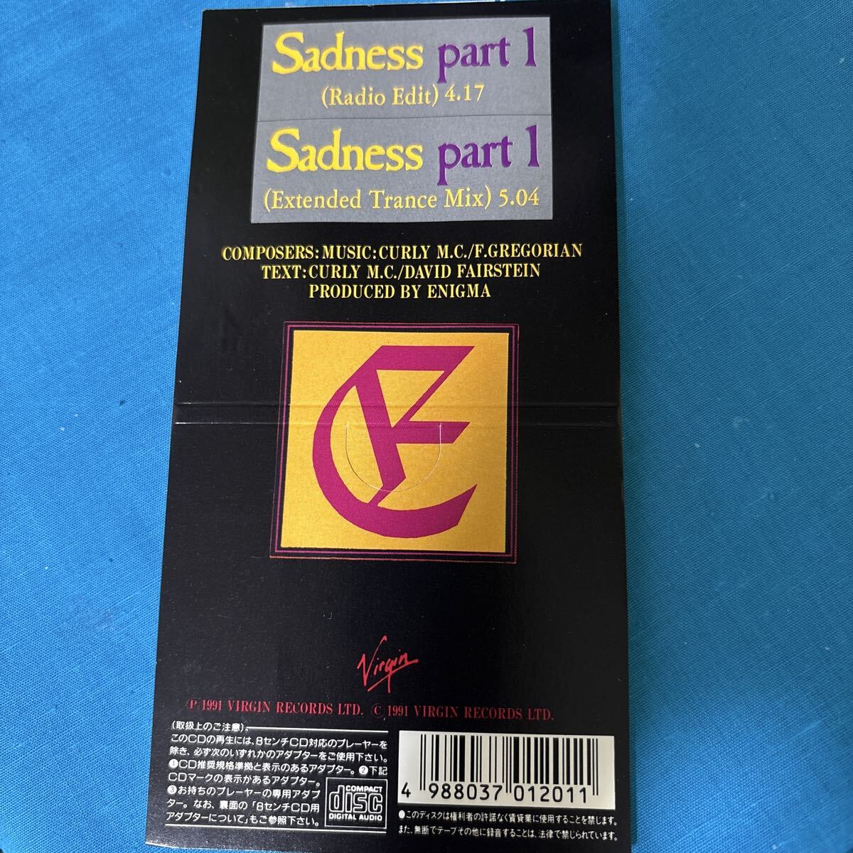 【やや傷や汚れあり】ENIGMA エニグマ サッドネス sadness part 1 8cm cd シングル cd Michael Cretu ...
