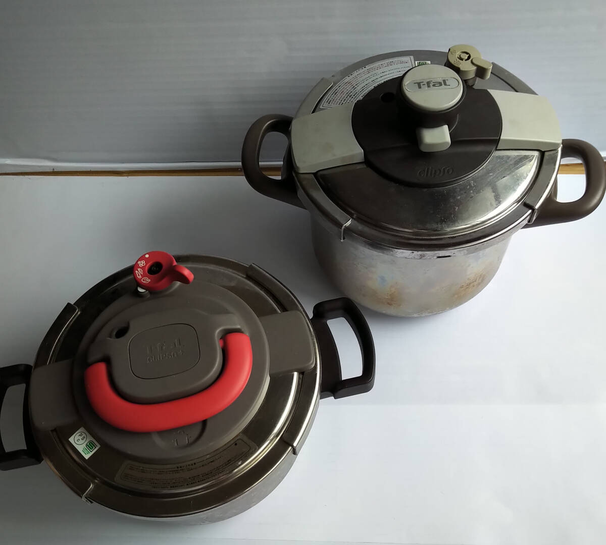 【傷や汚れあり】T-Fal 鍋2点まとめて DIFFUSAL Clipso 6L と Clipso＋4.5L Made in FRANCEの ...
