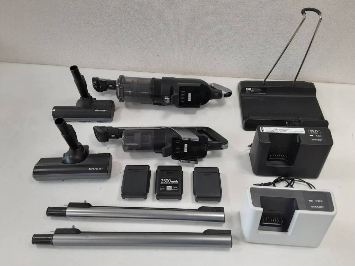 【傷や汚れあり】【10091 10347 く】 ジャンク EC-AR8-B 2022年製 EC-SR8-B 2023年製 SHARP シャープ 掃除機 コードレスクリーナー 純正スタンド 清掃 ...