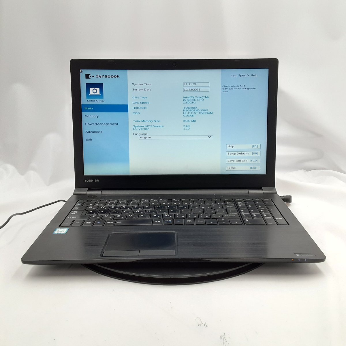 【傷や汚れあり】★ジャンク★Dynabook (東芝) dynabook B65/DN [Core i5 8250U 8GB SSD 256GB 15.6インチ] 中古 ノートパソコンの落札 ...
