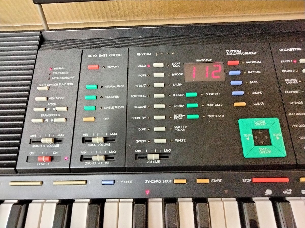 【やや傷や汚れあり】ヤマハ YAMAHA PSR-90 ポータトーン ポータブルキーボード リズムボックス 基本動作確認済み MIDI FM ...