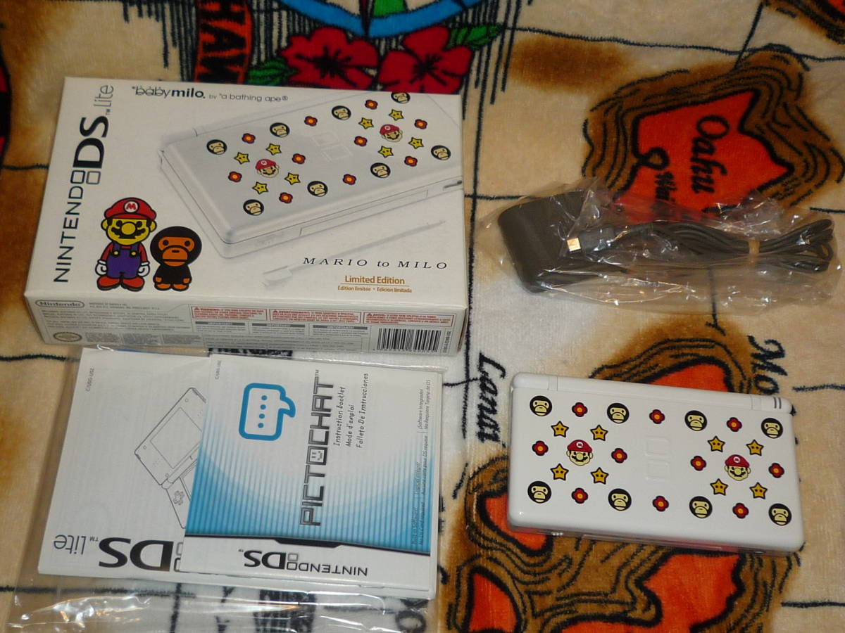任天堂DS A BATHING APE（エイプ） Nintendo DS Lite "MARIO TO MILO" WHITEの落札情報詳細 ...