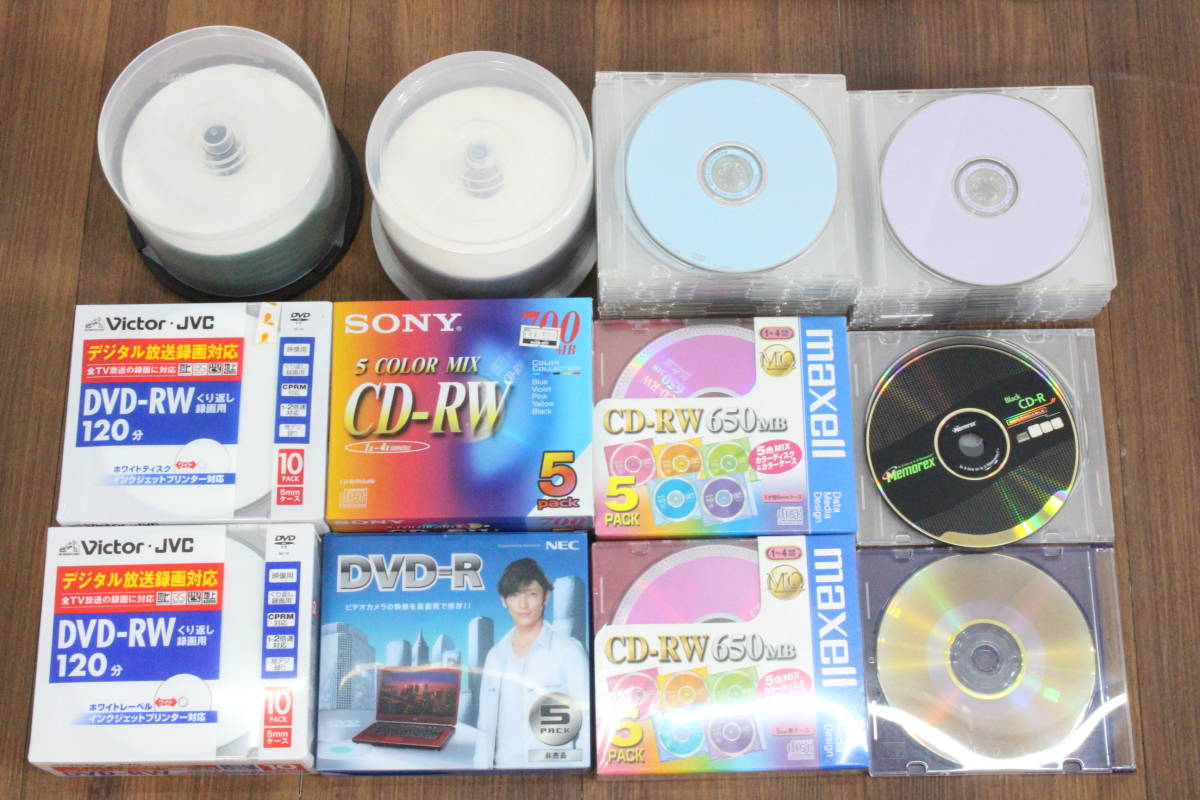 【ほぼ未使用 CD-R DVD-Rまとめ】Victor JVC DVD-RW 120分 SONY CD-RW 700MB Maxell 650MB 等 AC000BOT52の落札情報詳細 ...