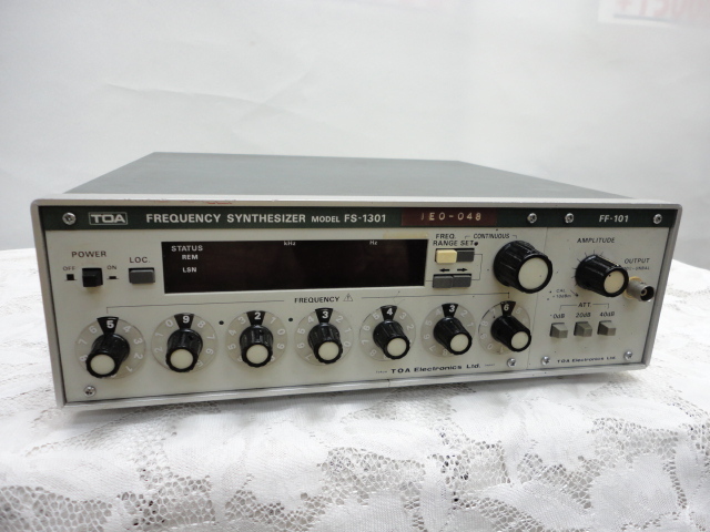 55 東亜電波 TOA Electronics シンセサイザー FS-1301 FREQUENCY SYNTHESIZER 通電確認済の落札情報詳細 - Yahoo!オークション落札価格検索 ...