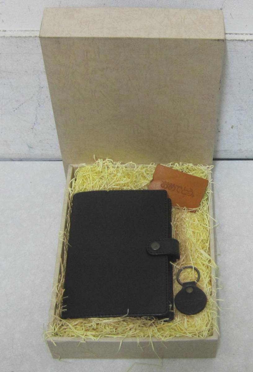 【新品】[未使用]KOLOMAN HANDLER システム手帳カバー 6穴バインダー レザー製、YUZAS キーホルダー 2点セット ...