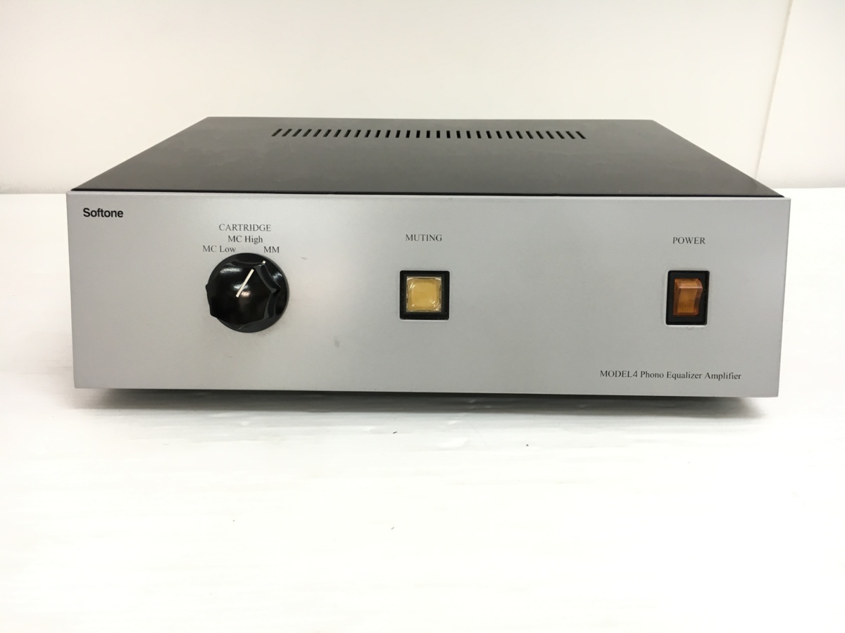 美品♪SOFTONE ソフトン Model 4 管球式フォノイコライザー MM/MC対応 CR型イコライザアンプ 通電OK ジャンク ...