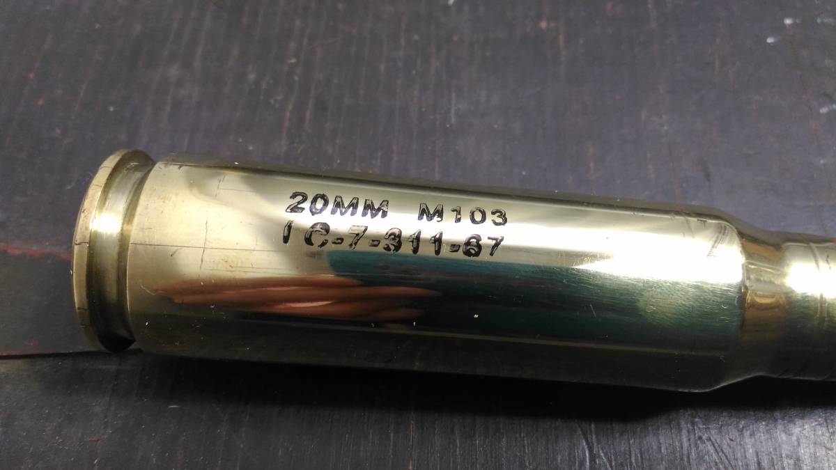 米軍 20mm 砲弾 M56A3 HEI 焼夷榴弾 バルカン 機関砲 1960年代 レストア 無可動 ダミーカートの落札情報詳細 ...