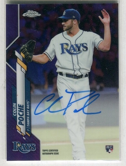 【MLB】20 Topps Chrome『Colin Poche』Blue Refractor リフ リフラクター Auto(直筆サイン ...