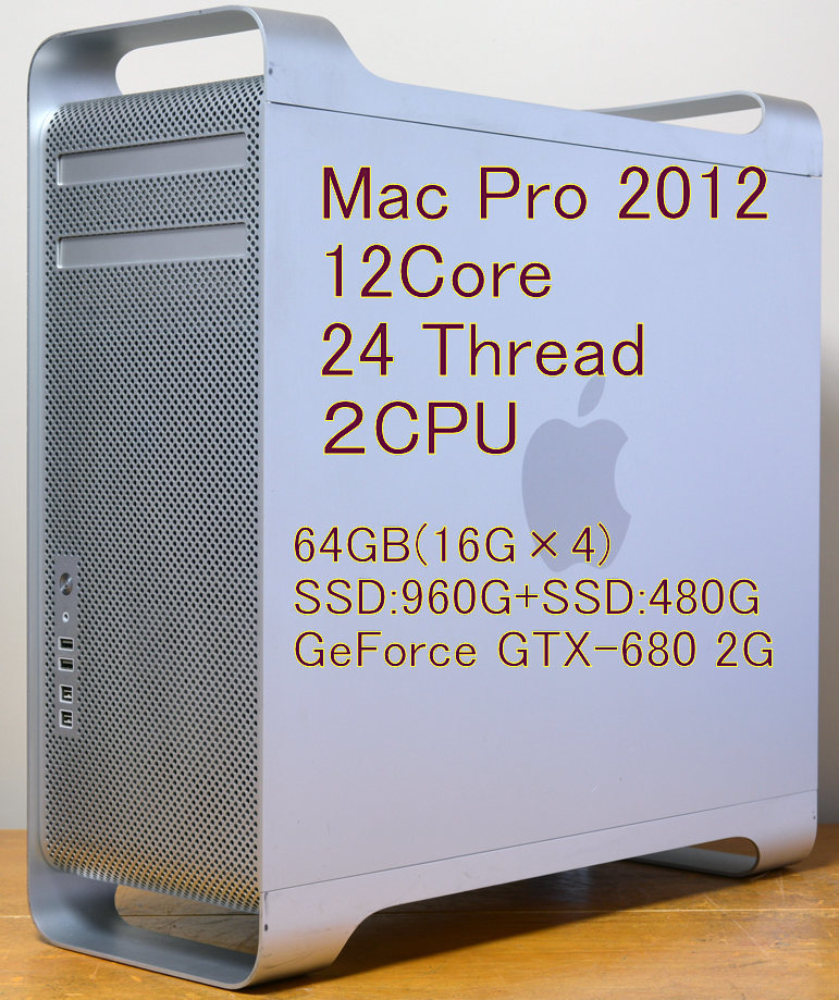 Mac Pro 2012 メモリ64GB SSD960GB＋SSD480GB HDD1TB Catalna MoJave High ...