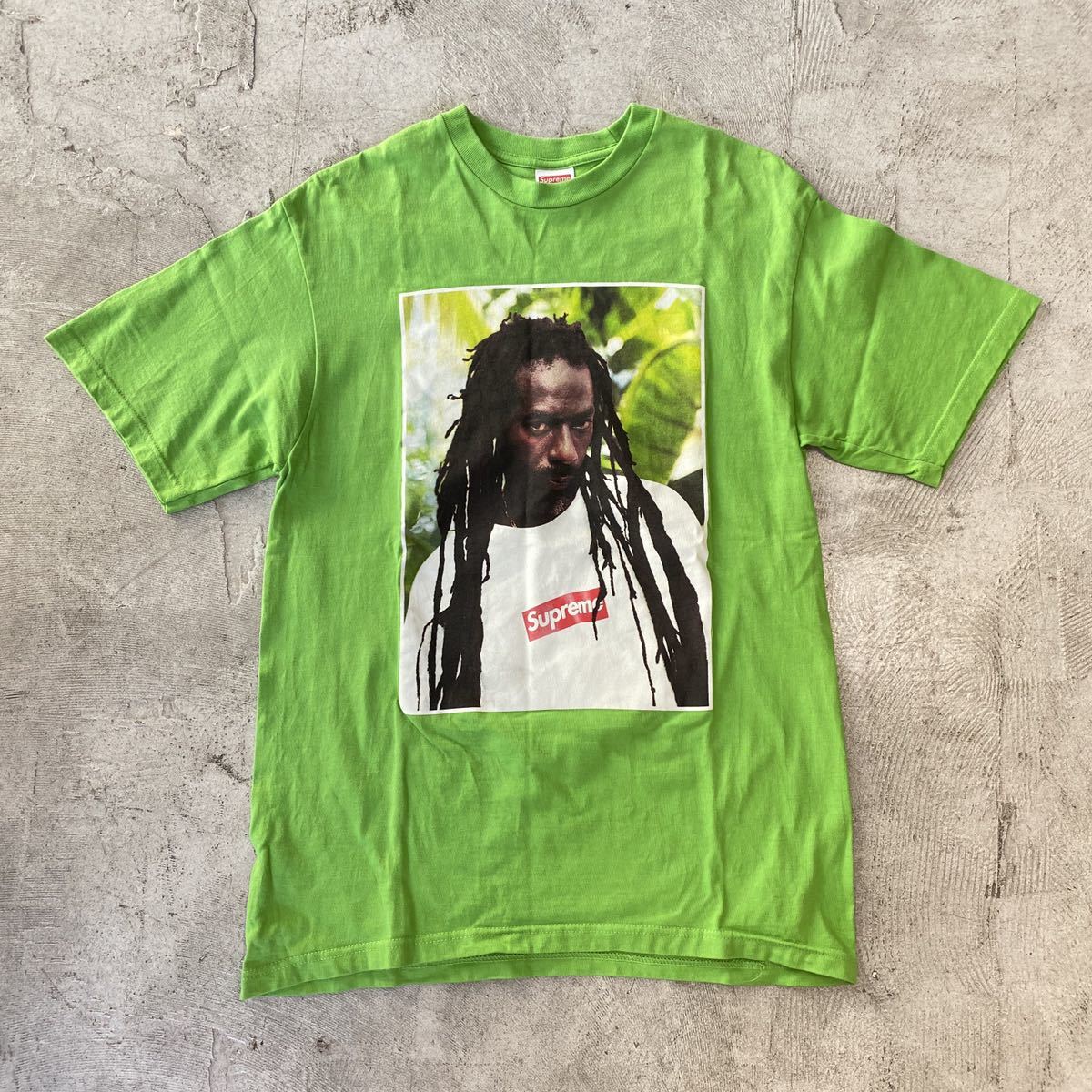【目立った傷や汚れなし】19ss Supreme Buju Banton Photo Tee Green シュプリーム ブジュ バントン フォト Tシャツ Box Logo ボックス ロゴ ...