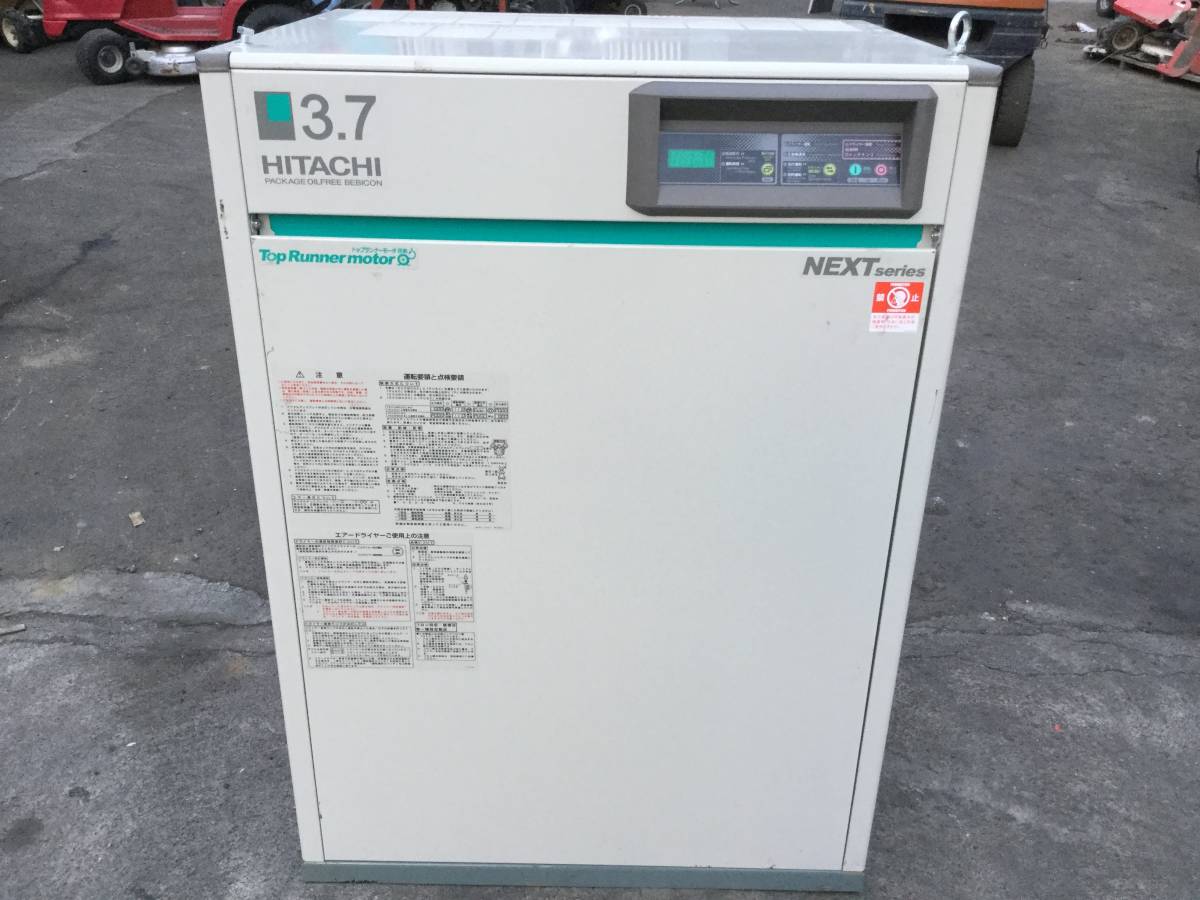 日立POD-3.7MNP5ドライヤー付 エアーコンプレッサー 3.7kw 5馬カ3相200V 50Hzの落札情報詳細 - Yahoo!オークション落札価格検索 オークフリー