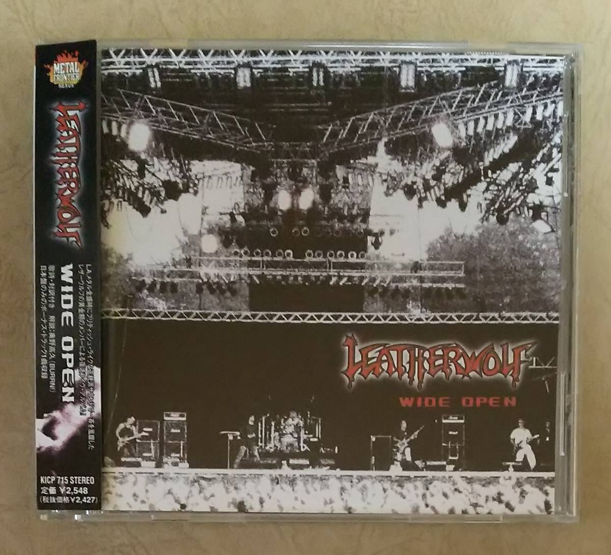 【hm Hr】 ※貴重盤 レザーウルフ Leatherwolf ワイド・オープン Wide Open 帯付 ライヴ Live
