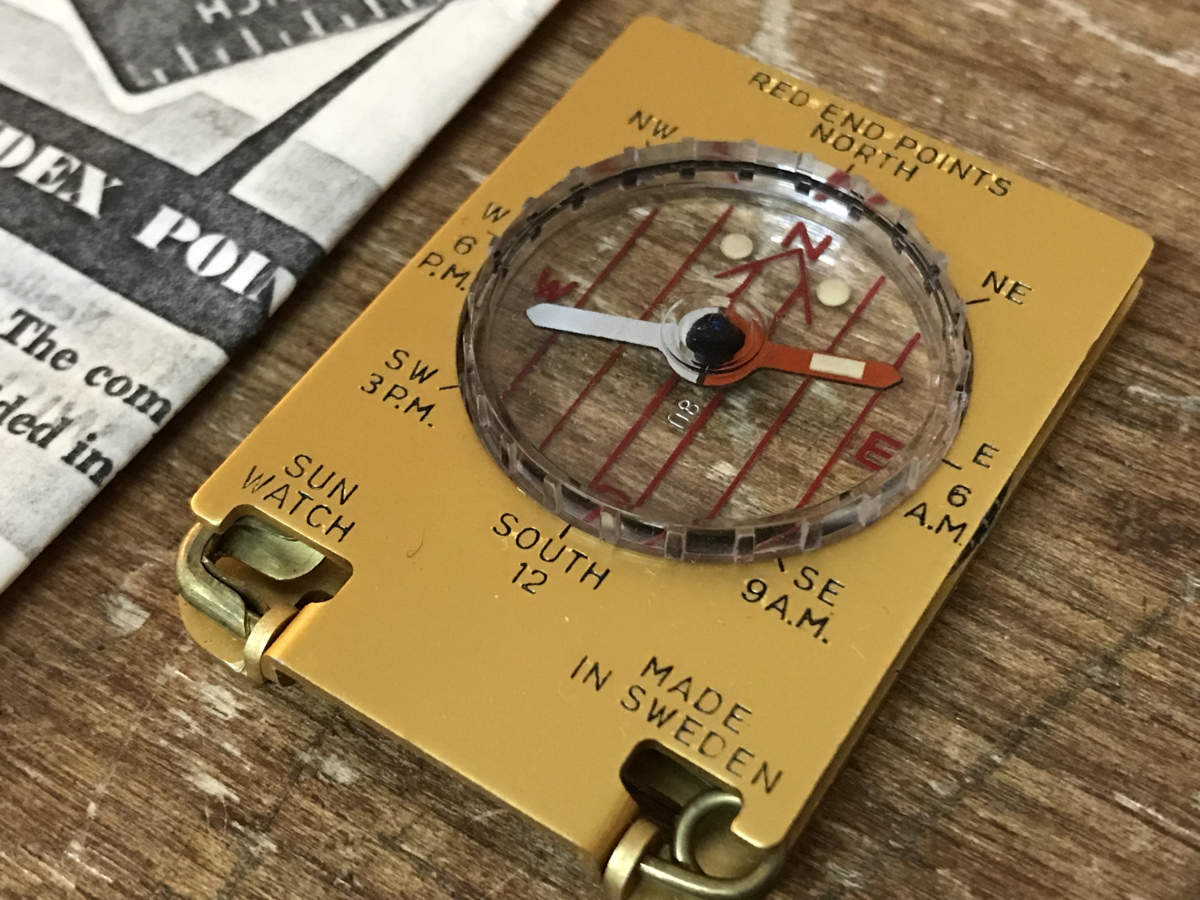 【目立った傷や汚れなし】 送料無料 SILVA MOD HUNTSMAN 方位磁石 コンパス 磁石 羅針盤 金属製 インテリア 置物 ...