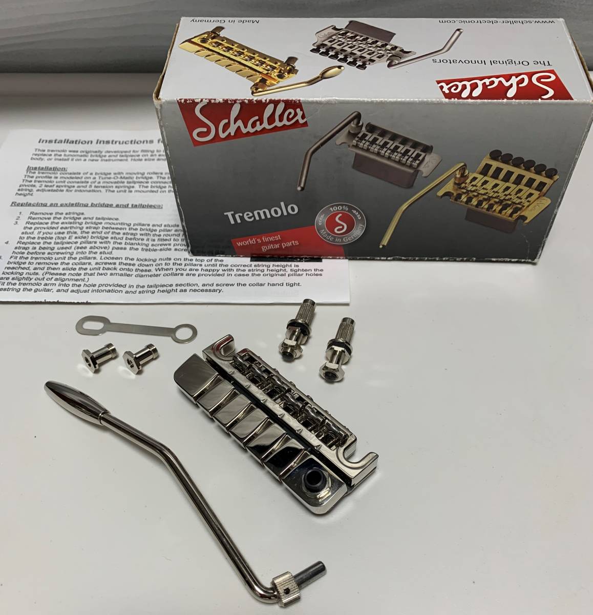 【未使用に近い （詳細）】☆【レア・未使用品】Schaller Les Paul Tremolo Chrome シャラー レスポール等のGibson用トレモロユニット Made in ...