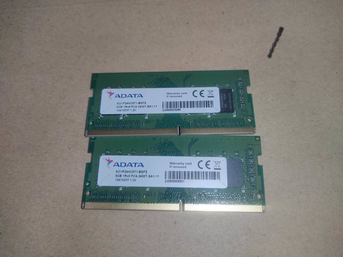 デスクトップPC用メモリー ADATA DDR4-2400 (PC4-19200) 8G×2枚組 AO2P24HC8T1-BTBS の落札情報詳細| ヤフオク落札価格情報 オークフリー