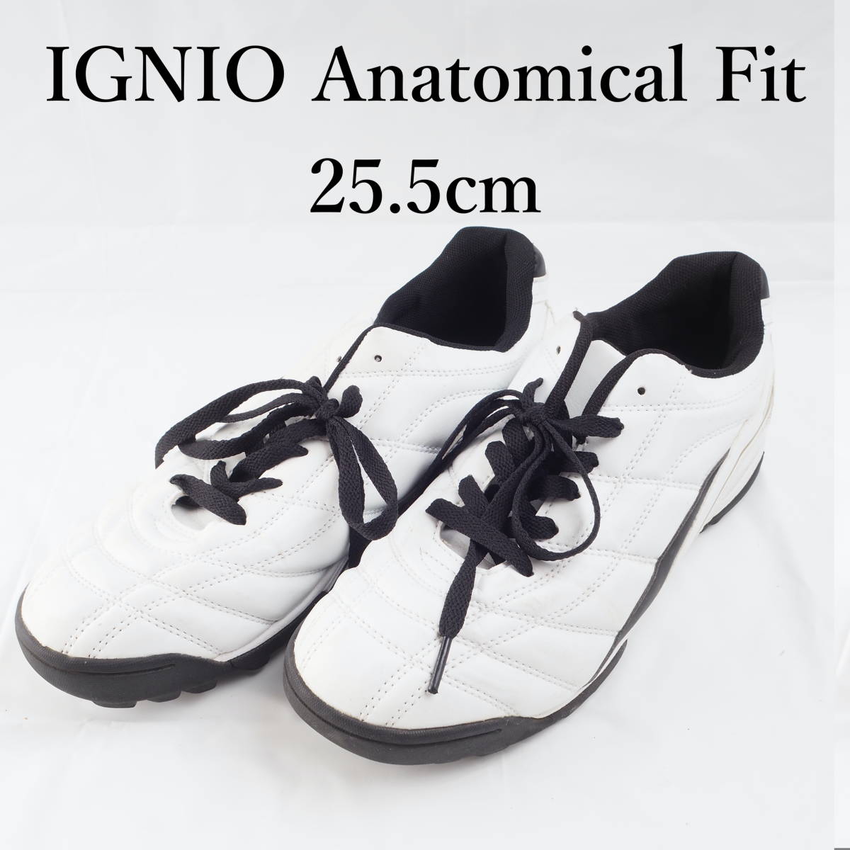 【やや傷や汚れあり】EK6245*IGNIO Anatomical Fitイグニオ*メンズスニーカー*25.5cm*白*の落札情報詳細 - ヤフオク落札価格検索 オークフリー