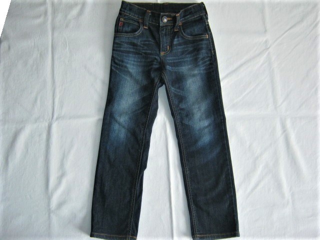 【目立った傷や汚れなし】★古着 EDWIN エドウイン J503F デニム ジーンズ 120 身長115~125cm 胴囲51~57cm ジッパーフライ 色落ち加工 ストレッチ生地 KIDS ...