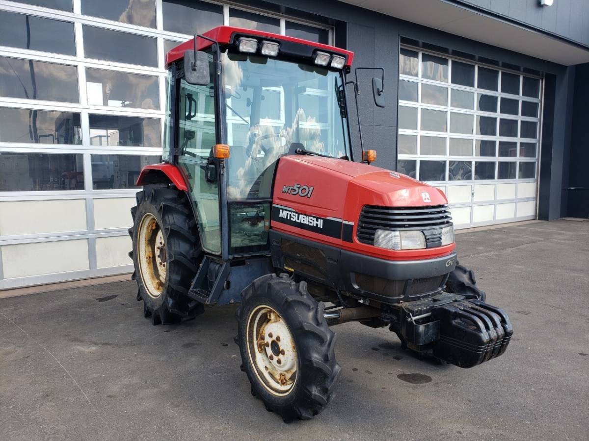 【やや傷や汚れあり】旭川発☆最落なし！トラクター！三菱！型式 MT501！50馬力！4WD！ディーゼル！キャビンオートA/C付 ...