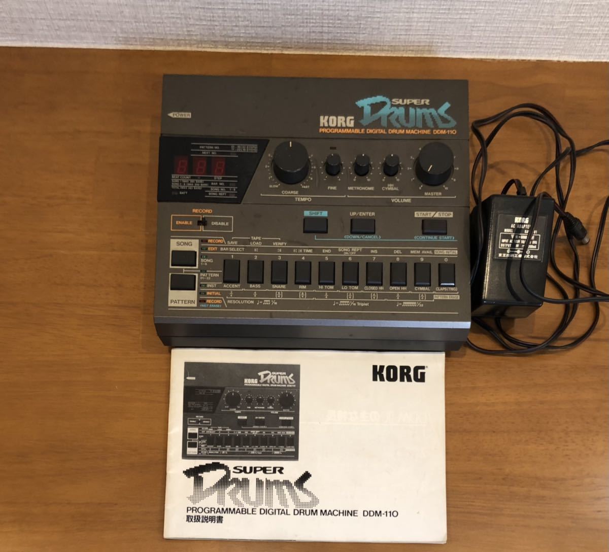 【傷や汚れあり】KORG ドラムマシン / super drums programmable digital drum machine DDM-110 ＊ややジャンクの落札情報詳細 ...